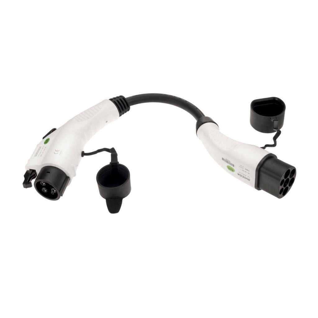 Elektromobilio įkrovimo kabelio adapteris iš Type 2 į Type 1 | EV Charge